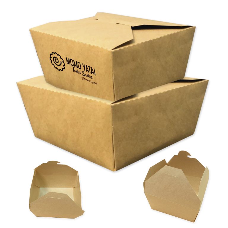 CAJA PARA ALIMENTOS TIPO LUNCH BOX CON CAPACIDAD DE 50 OZ | Papel Grado ...